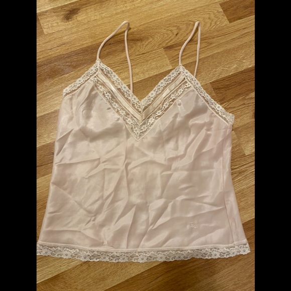 Dior | Tops | Christian Dior Vintage Light Pink Silk Lace Cami | Poshmark